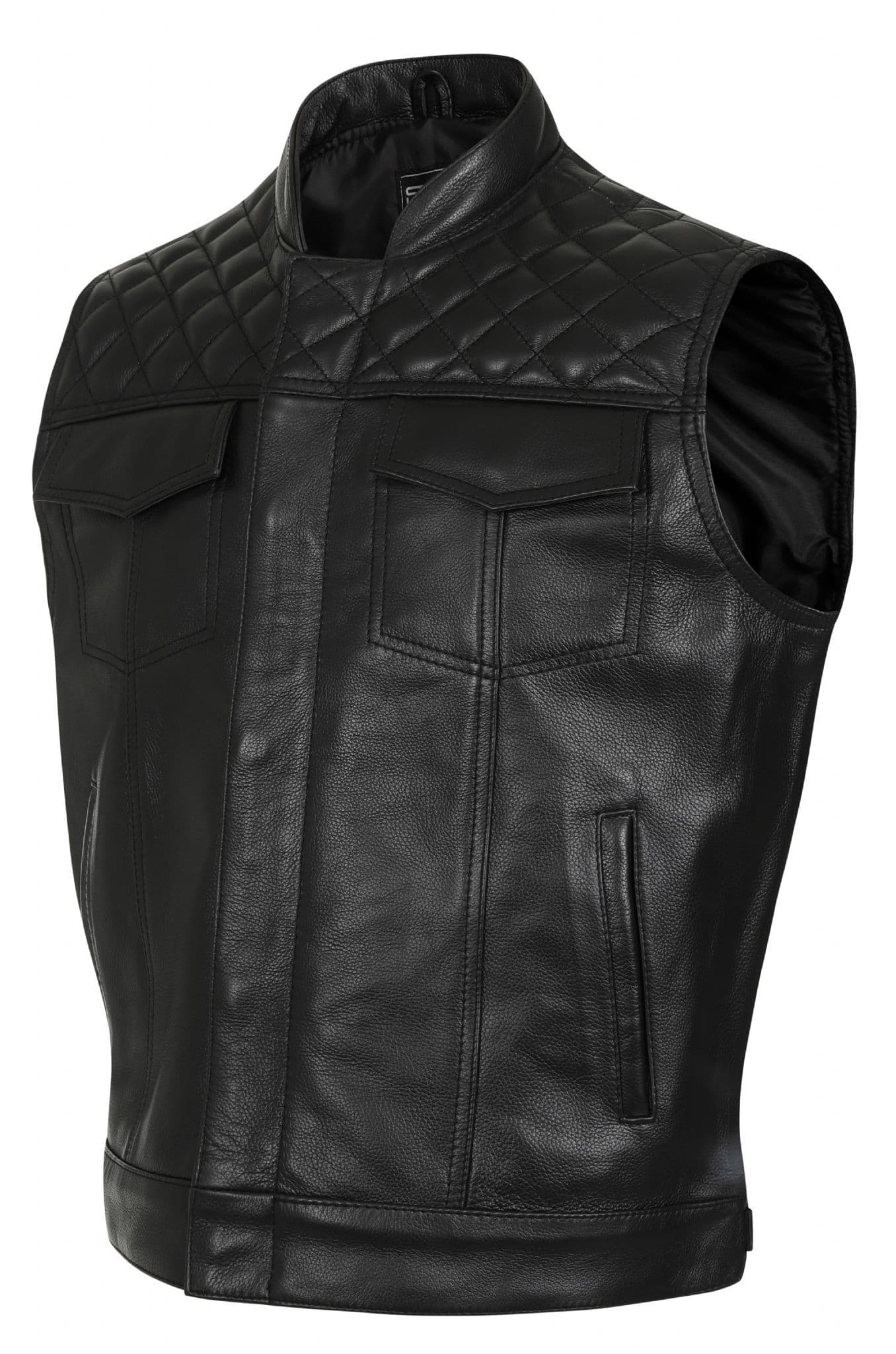 Gunner Leather Biker Vest by Skintan Leather – Badboy Jewellery