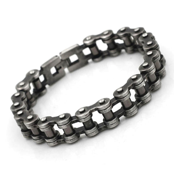Motorcycle Chain Bracelet - 12 mm - Oxidised Stainless Steel – Badboy ...
